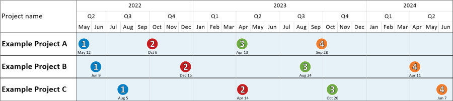 Phase Gate Timelines In Microsoft Project Onepager Pro - Riset Phase Gate Timelines In Microsoft Project Onepager Pro - Riset