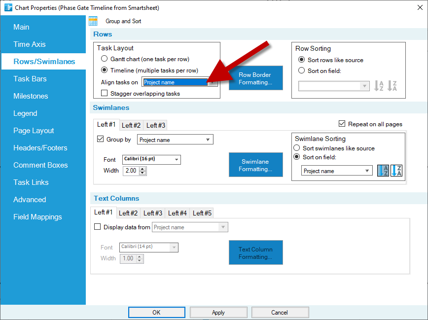 Phase Gate Timelines from Smartsheet | OnePager Pro