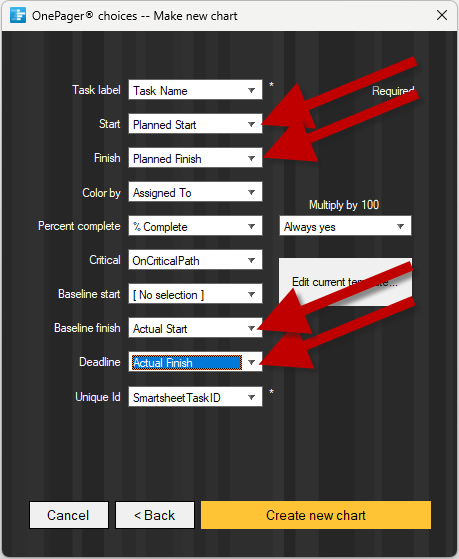 Smartsheet Timeline Showing Plan vs. Actual | OnePager