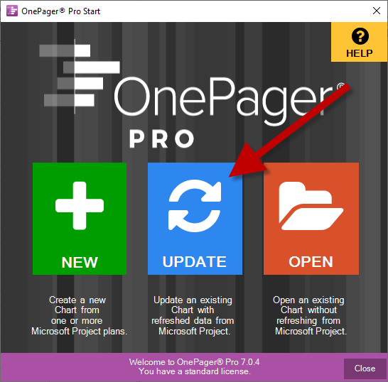 Updating OnePager with a SharePoint-based Microsoft Project or Excel plan