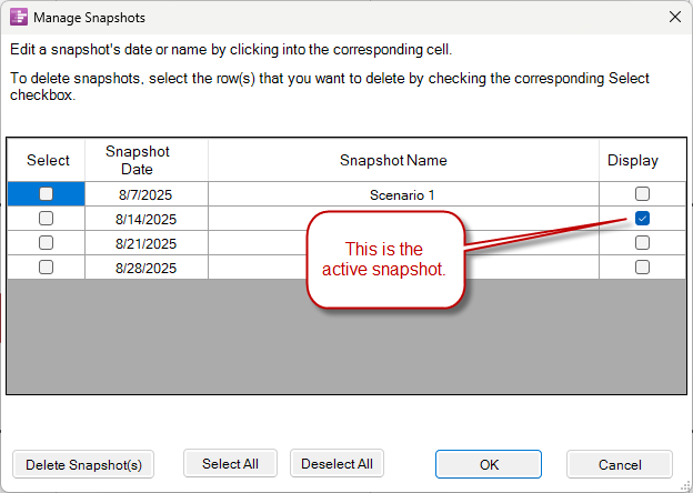 Snapshot Names